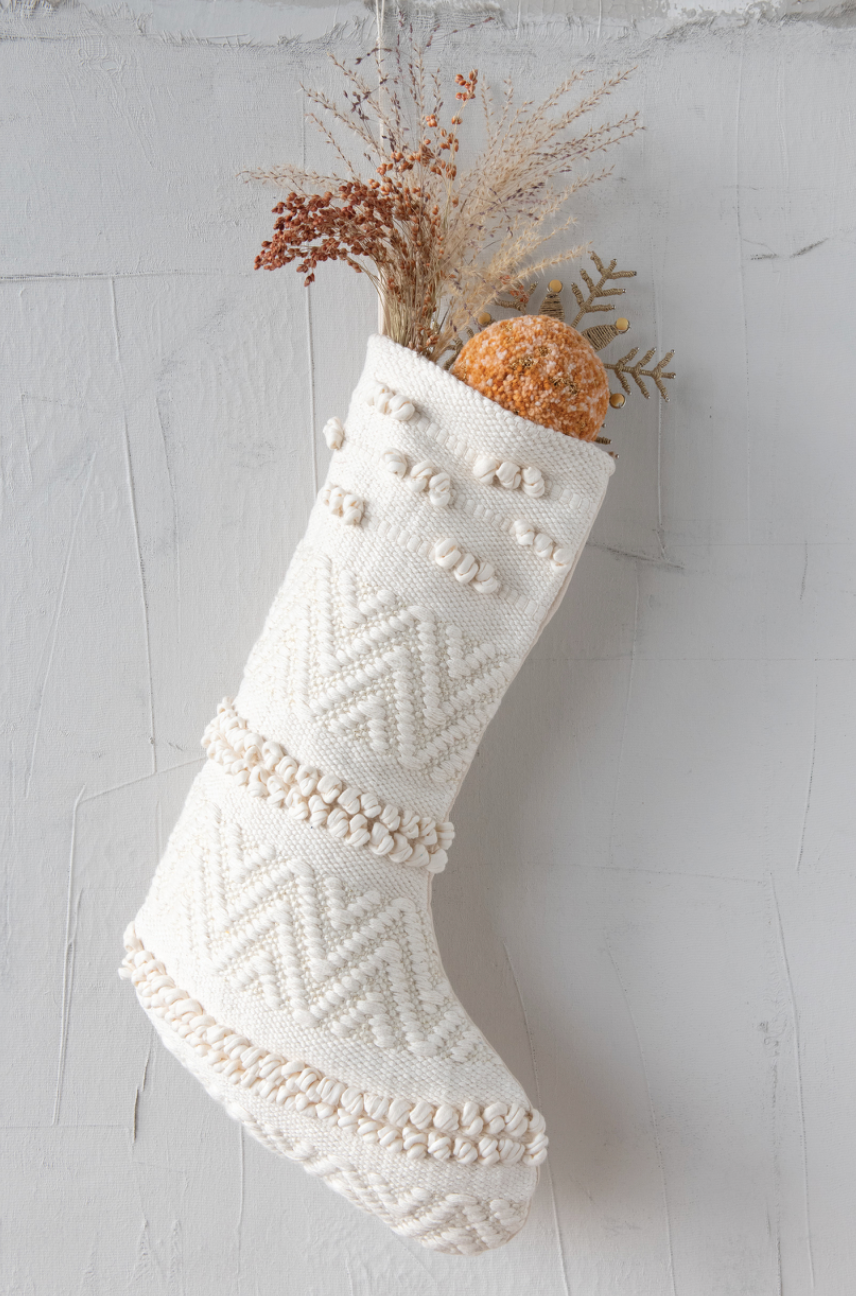 Woven Cotton Blend Christmas Stocking – The Edge Co.